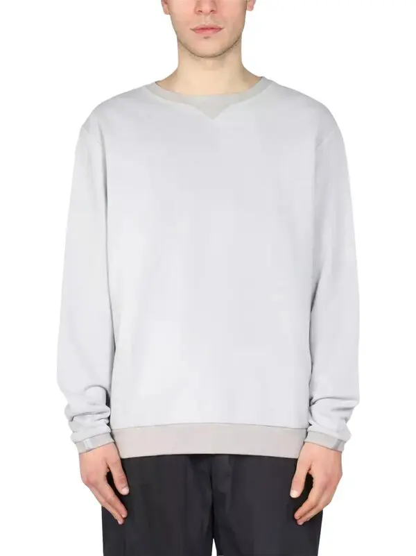 MONOBI Crew-neck Panelled Sweatshirt - Grey