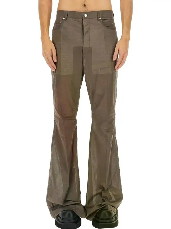 Rick Owens Bootcut Trousers - Brown