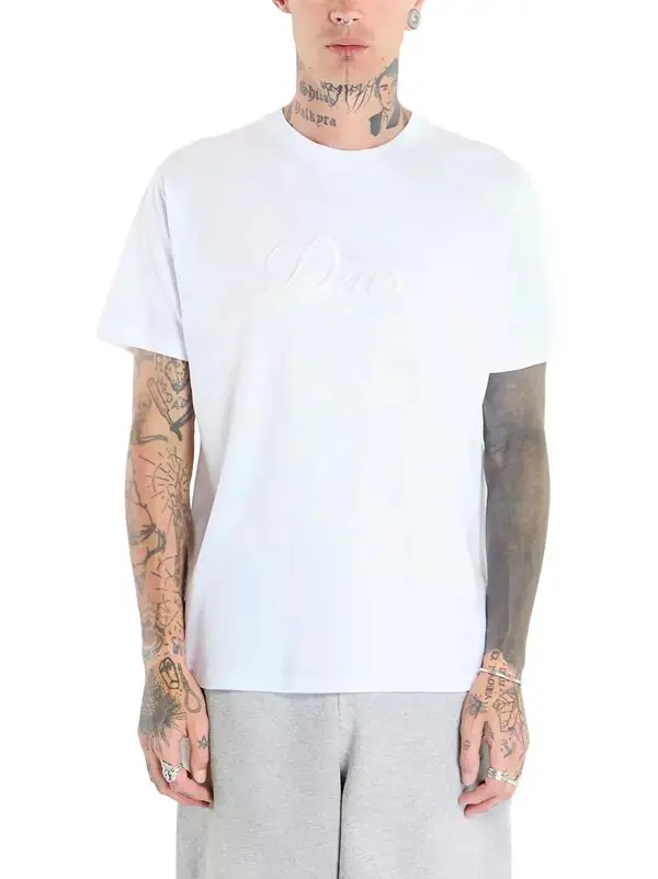 DIME Cursive-logo T-shirt - White