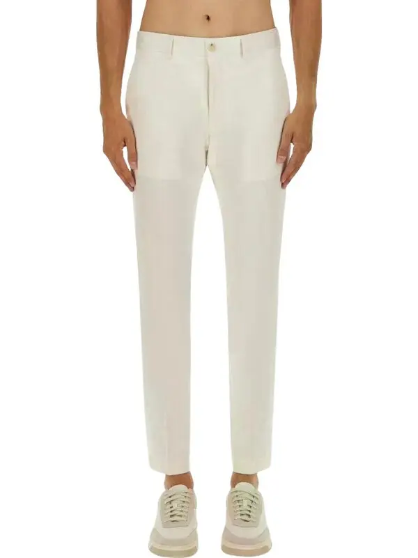 BOSS Press-crease Trousers - White