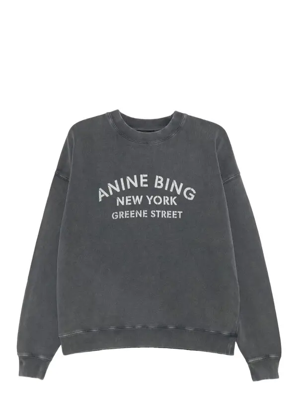 ANINE BING Logo-print Sweater - Grey