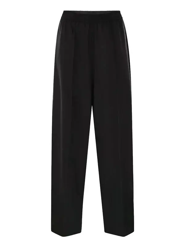 Fabiana Filippi Elasticated-waistband Wool Trousers - Black