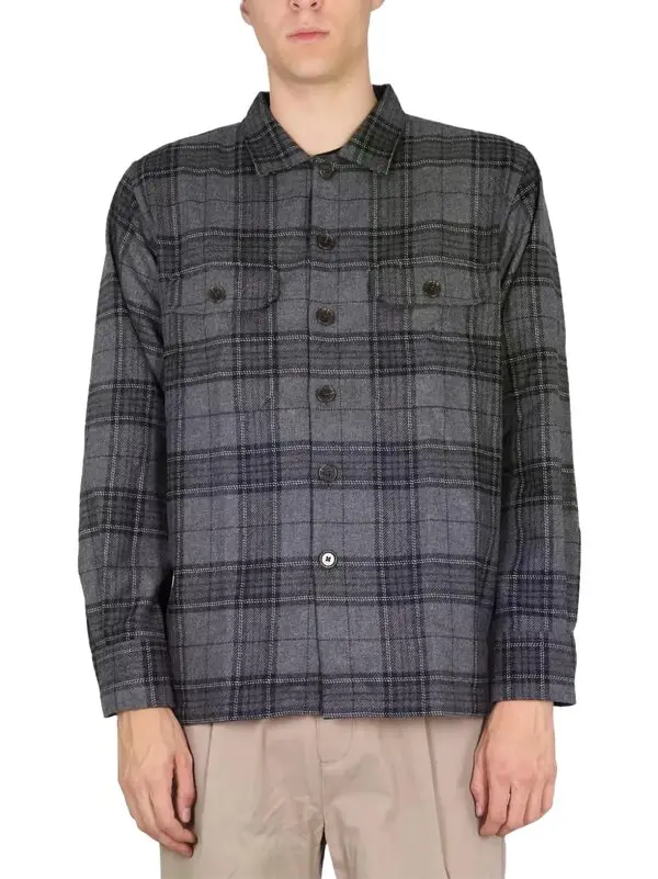 Universal Works Buttoned Plaid Shirt - Grey