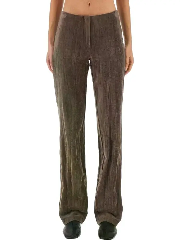 ALYSI Textured Trousers - Brown