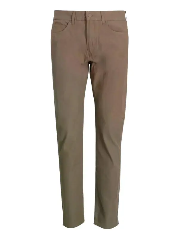 Hugo Boss Cotton-blend Trousers - Brown