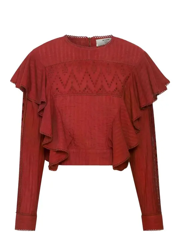 ONETEASPOON Victoria Ruffled Blouse - Red