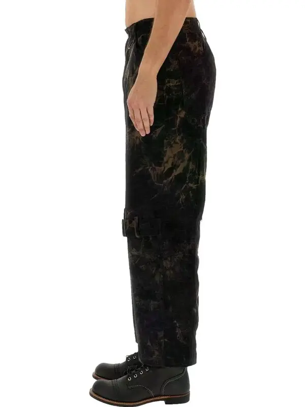 AIE Tie-dye Buckled Trousers - Black