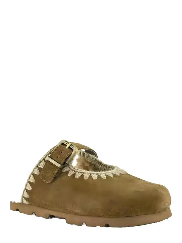Mou Winter Bio Buckle Clogs - Brown
