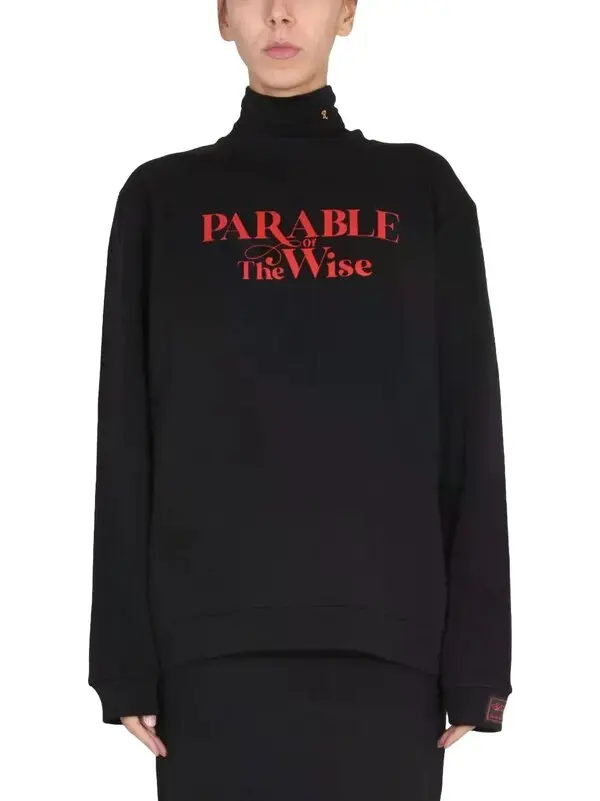 Raf Simons Graphic Round-neck Sweatshirt - Black