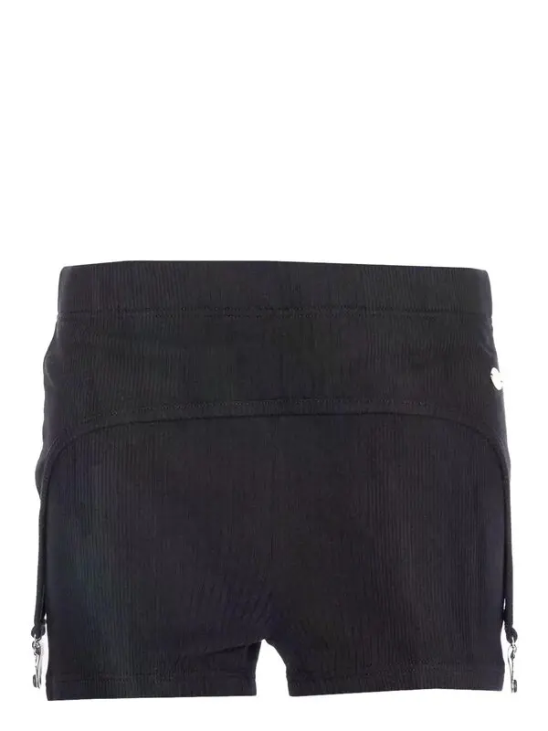 Jean Paul Gaultier Ribbed Garter Shorts - Black