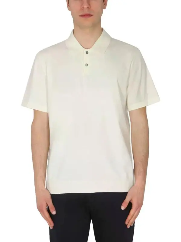 Theory Buttoned Polo Shirt - Neutrals