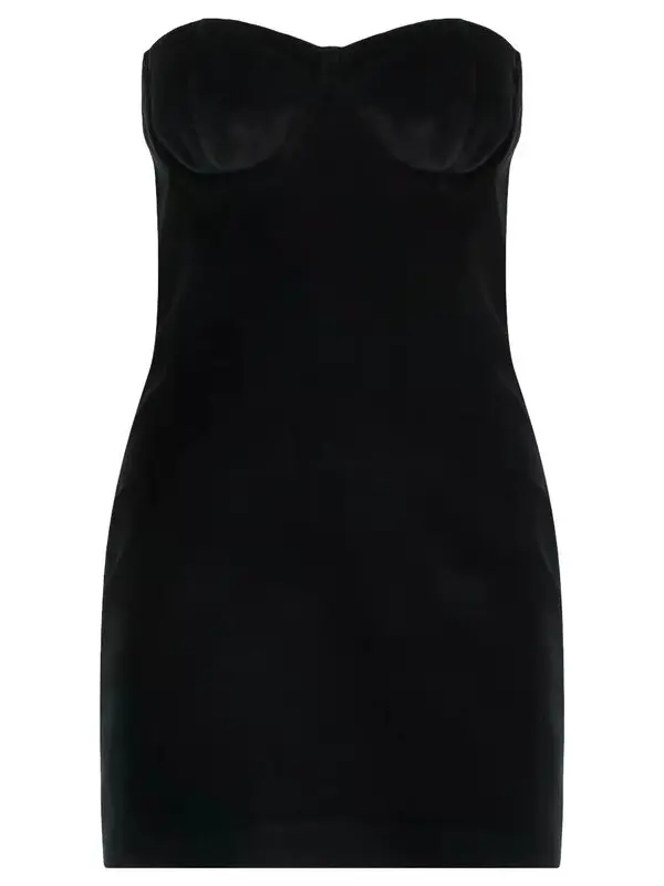 LES FILLES D'EVA Heart-shaped Mini Dress - Black