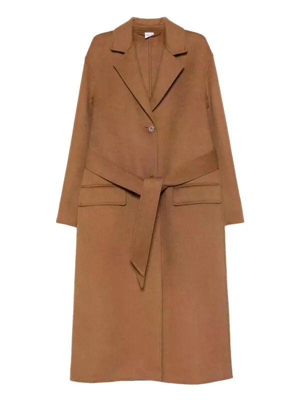Aspesi Belted Wool Coat - Brown