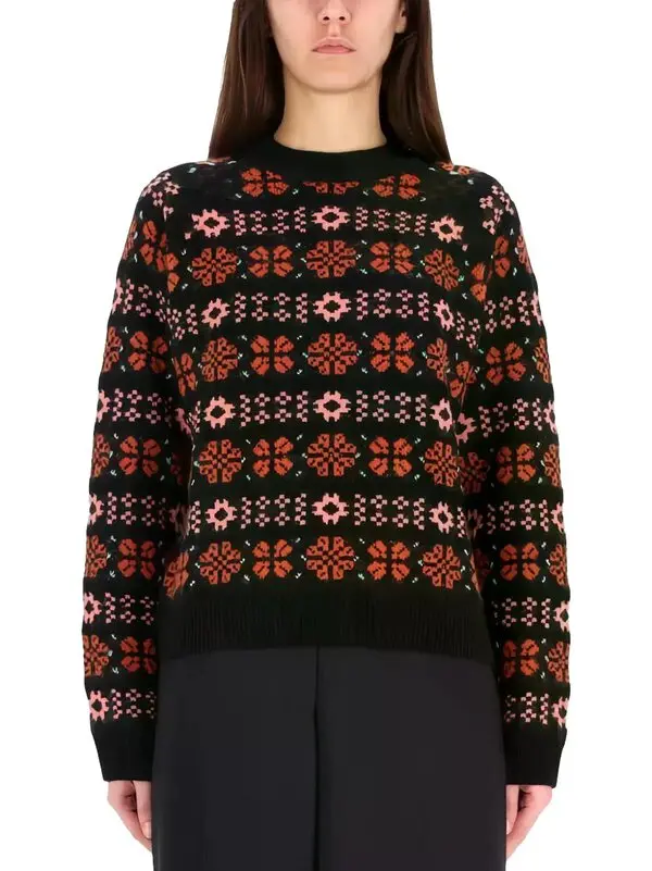Paul Smith Floral Crew-neck Sweater - Black
