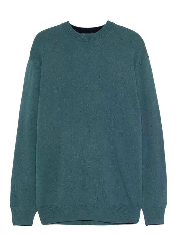 Paul & Shark Crew-neck Knitted Sweater - Green