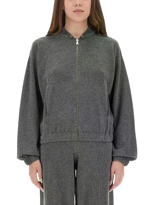 Fabiana Filippi Zip-up Bomber Jacket - Grey