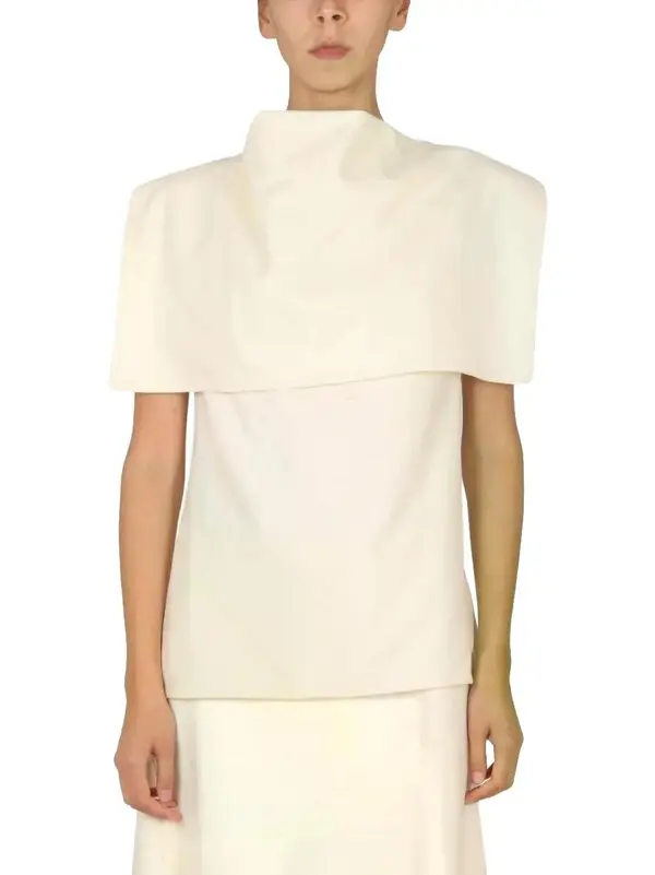 JIL SANDER Funnel-neck Top - Neutrals