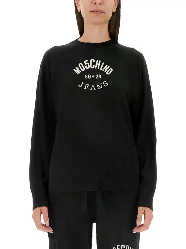 Moschino Logo Knitwear - Black