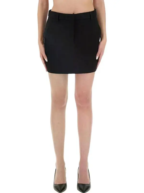 Moschino Belt Loops Mini Skirt - Black