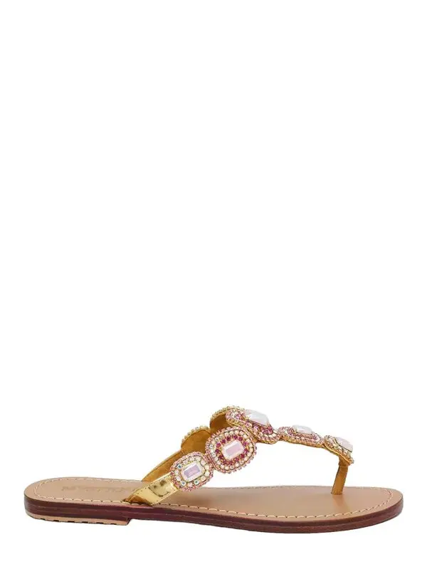 Mystique Crystal-embellished Sandals - Gold