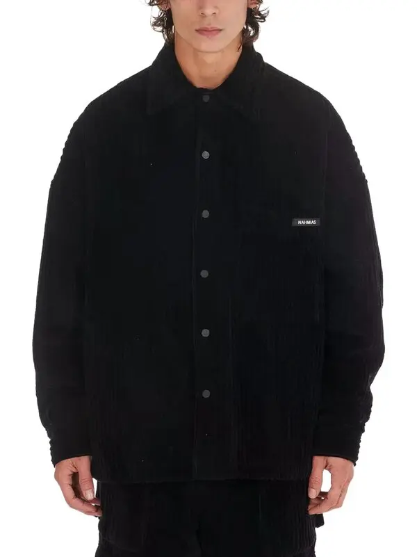 NAHMIAS Corduroy Padded Shirt - Black