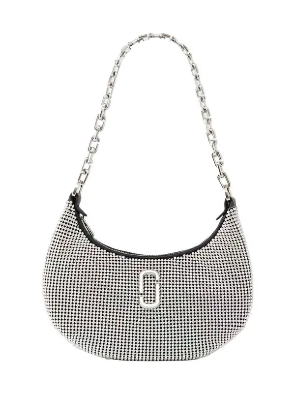 Marc Jacobs The Curve Crystal-embellished Shoulder Bag - Silver