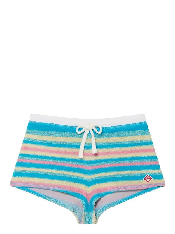 Casablanca Stripe Towelling Mini Shorts - Multicolor
