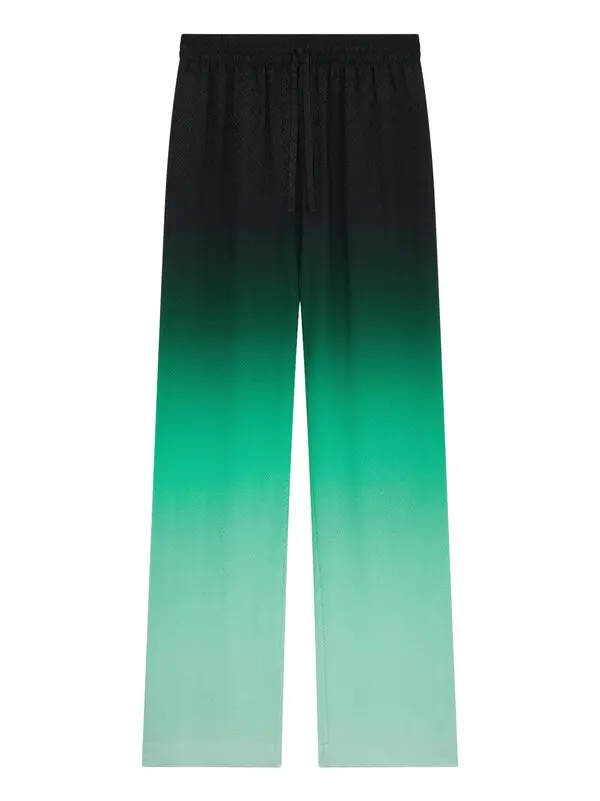 Casablanca Gradient Ping Pong Jacquard Silk Trousers - Multicolor