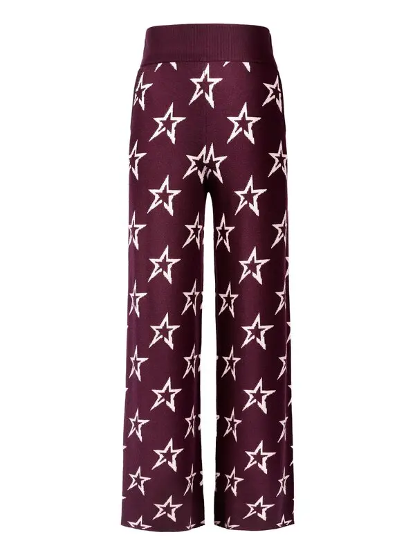 Perfect Moment Chalet Merino Wool Knitted Pant - Burgundy
