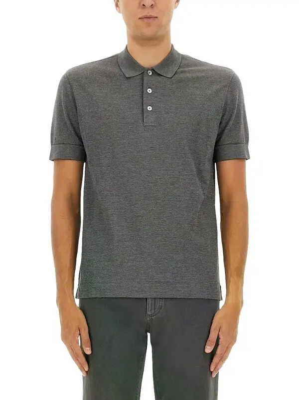 Zegna Buttoned Polo Shirt - Grey