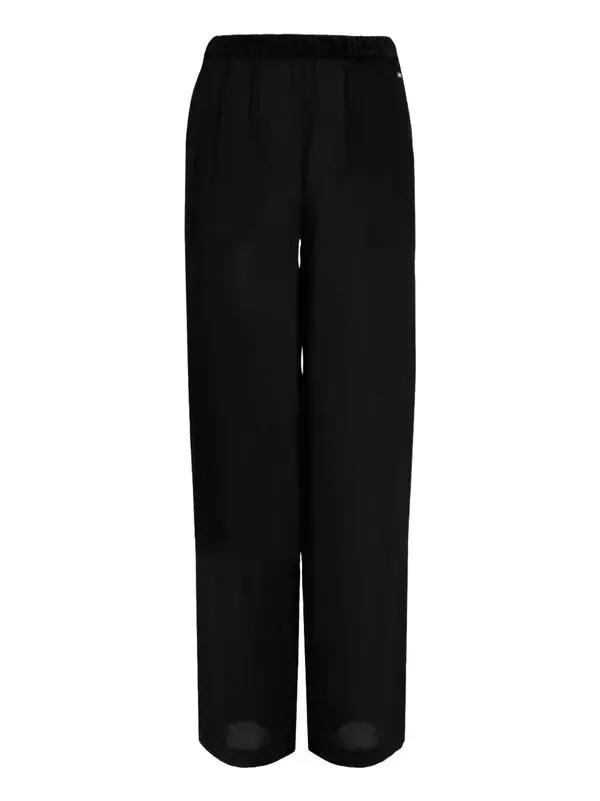 Armani Exchange Track Pants With Velvet Waistband - Black