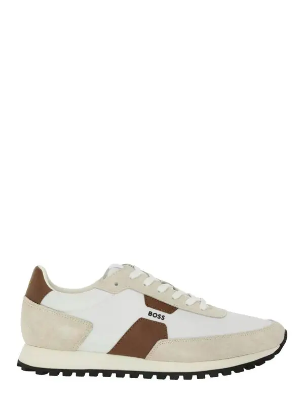 BOSS Panelled Sneakers - White