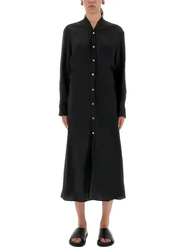Studio Nicholson Buttoned Midi Shirt Dress - Blue