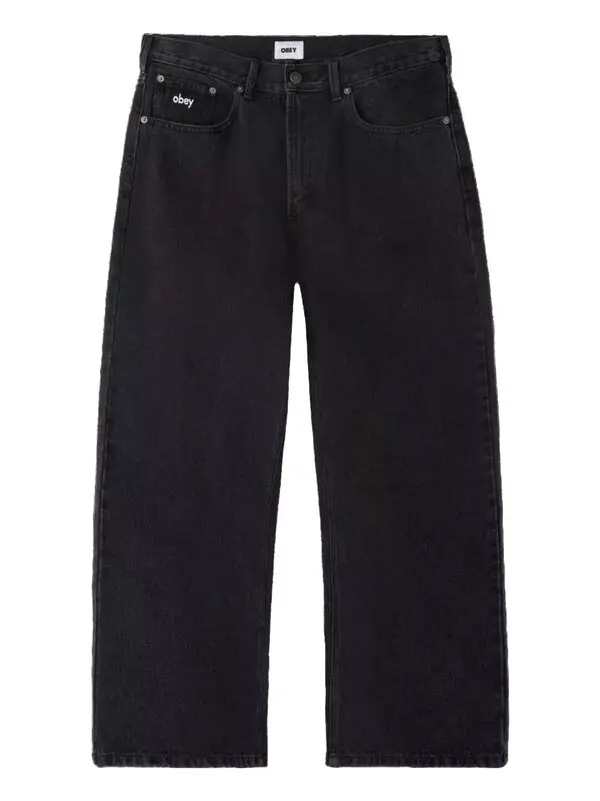 Obey Logo-detail Trousers - Black