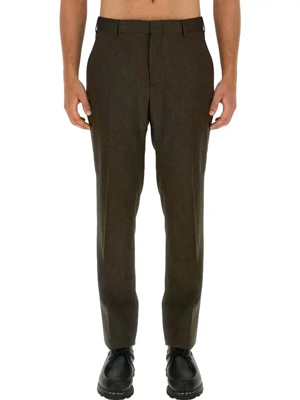 Brioni Pienza Press-crease Trousers - Brown