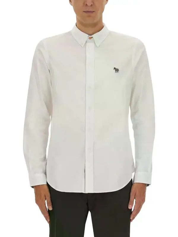 Paul Smith Zebra-embroidered Shirt - White