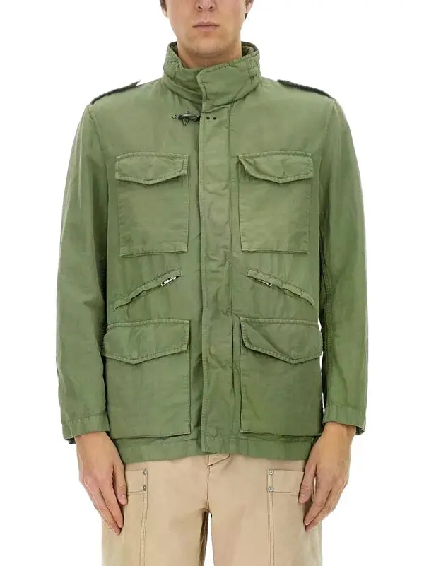 FAY Multi-pocket Cotton Jacket - Green