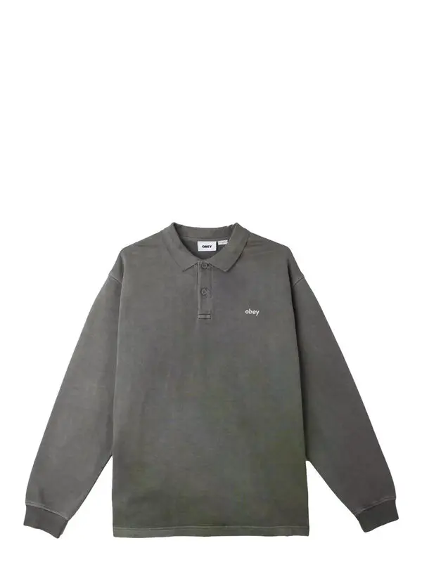 Obey Long-sleeve Polo Shirt - Grey