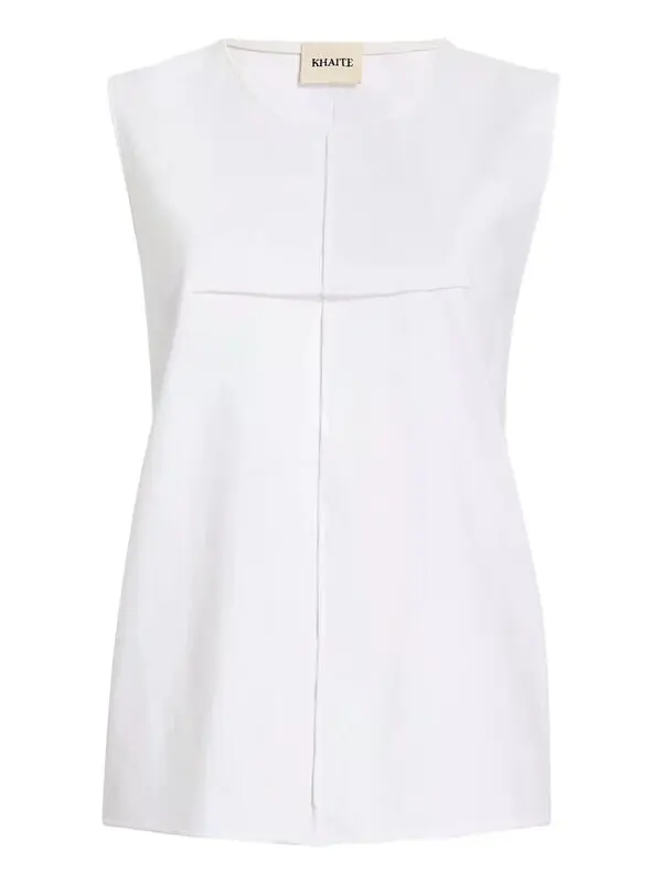 Khaite Allo Sleeveless Vest - White