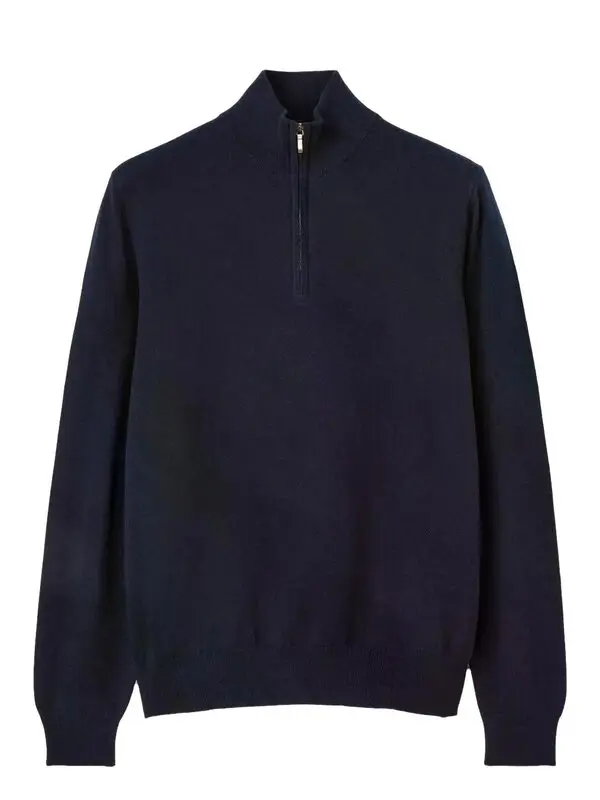 Loro Piana Zip-neck Sweater - Blue