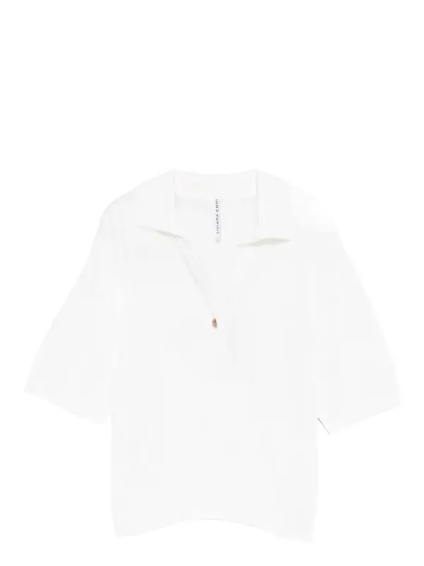 Liviana Conti Sally Button Polo Shirt - White