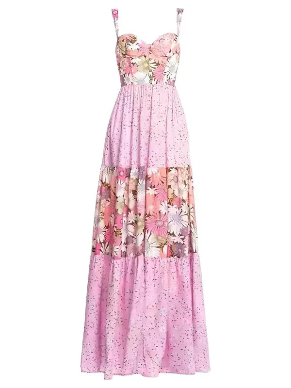 Agua Bendita Alanifloral Maxi Dress - Pink