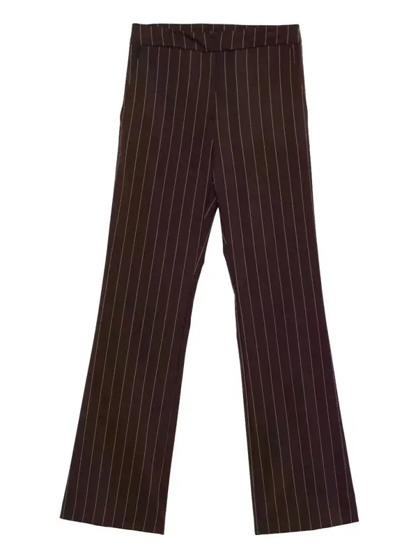 MAR DE MARGARITAS Striped Trousers - Brown