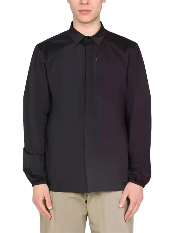 MONOBI Zip-pocket Shirt Jacket - Black