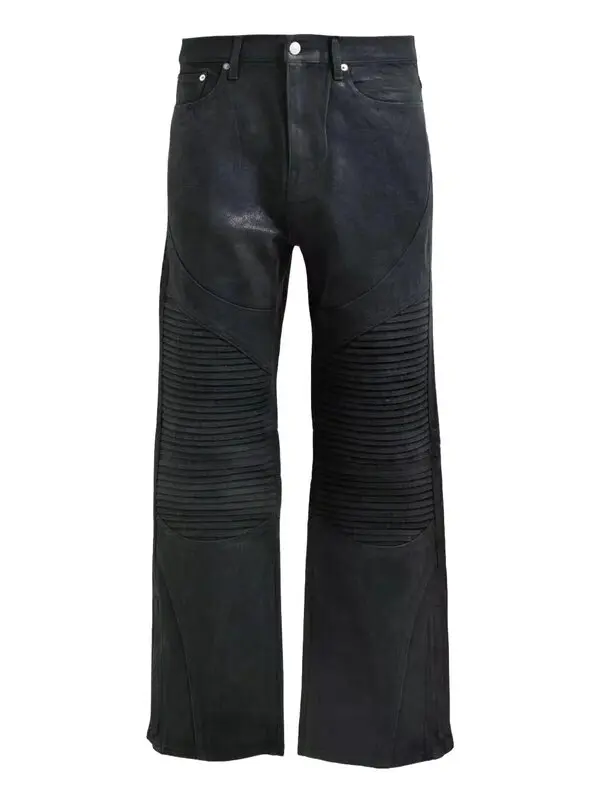 BREATH Coated Biker Jeans - Black