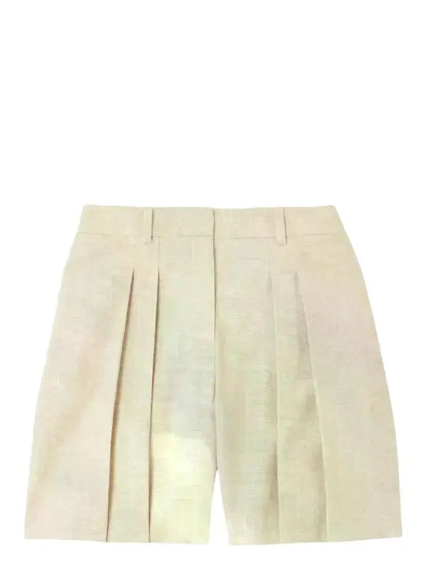 Theory Pleated Tailored Shorts - Neutrals