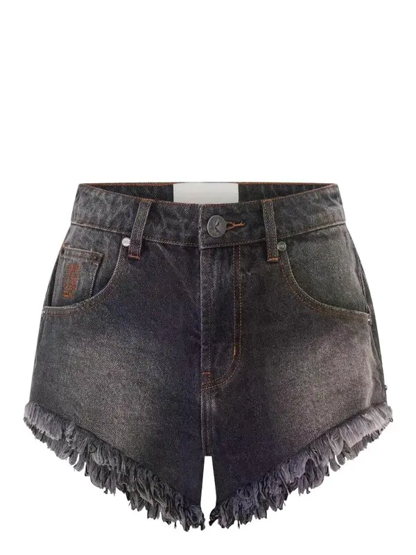 ONETEASPOON Frayed Denim Shorts - Grey