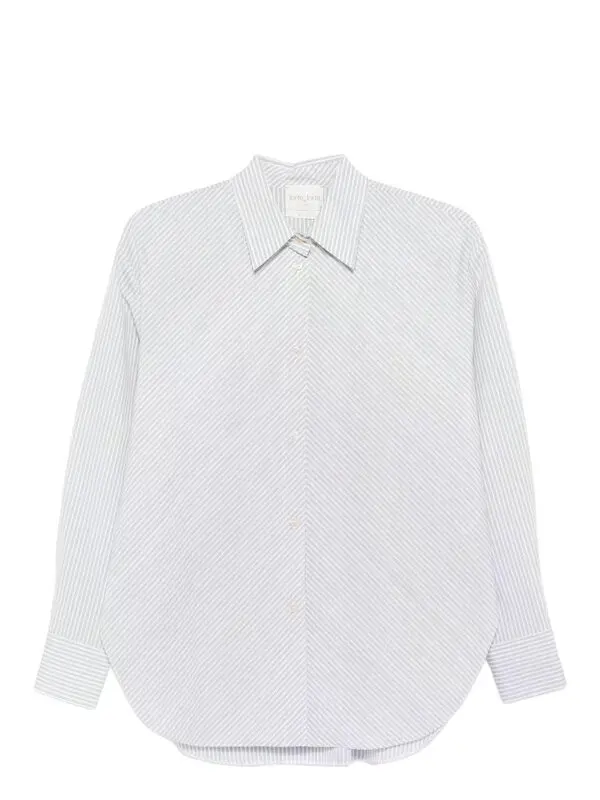 FORTE_FORTE Striped Cotton Shirt - Blue