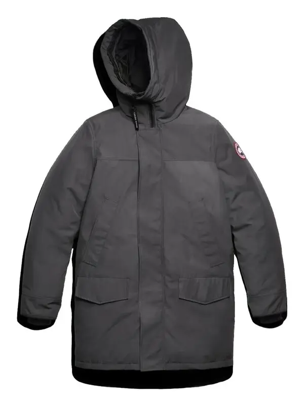 Canada Goose Hooded Jacket With Patch Detail - Grey