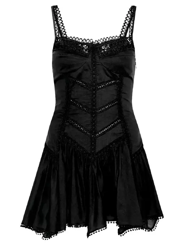 Charo Ruiz Ibiza Lira Heart-neckline Mini Dress - Black